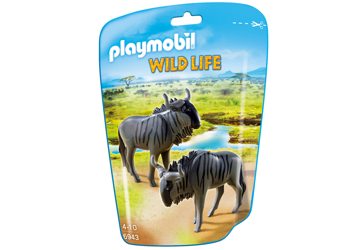 Playmobil 6943 Wifd life Wildebeest ไวล์ดไลฟ์ วัวกระทิงป่า และลูก ...